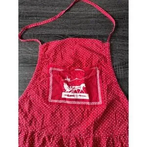 Homemade | Kitchen | Vintage Homemade Christmas Apron Red Scandinavian ...
